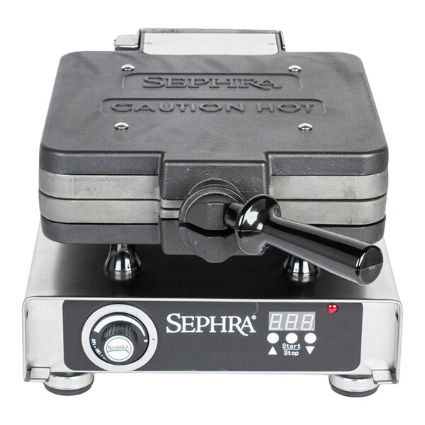 Sephra 14055-A Plus Cast Iron Press-Style Commercial Waffle Maker with ...