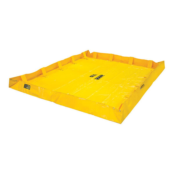Justrite 8' x 8' x 8" 318 Gallon Yellow QuickBerm Lite Foldable Spill ...