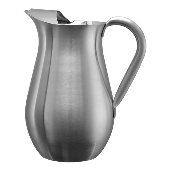 Service Ideas 44 oz. Brushed Double-Wall Stainless Steel Bell Pitcher ...
