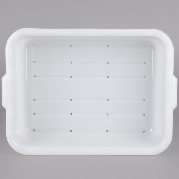 Tablecraft DBF1537 White 21" x 16" x 7" Perforated Plastic Freezer Safe ...
