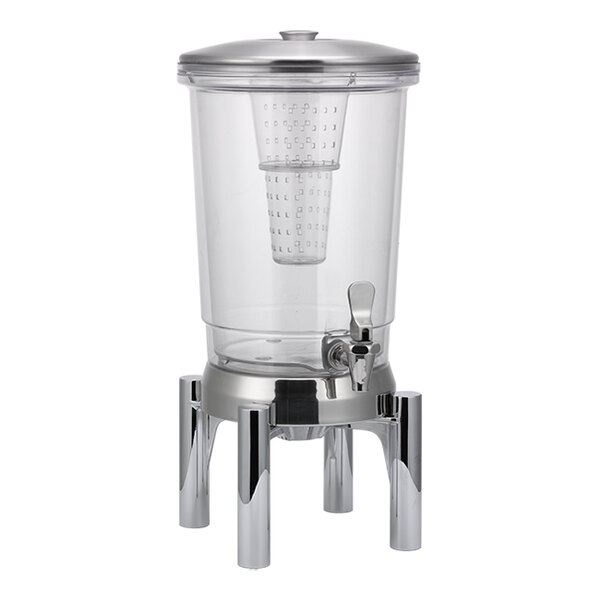 Service Ideas Elite 3 Gallon Round Stainless Steel and Tritan™ Plastic ...