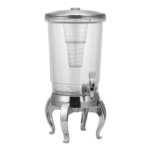 Service Ideas Elite 3 Gallon Round Stainless Steel and Tritan™ Plastic ...