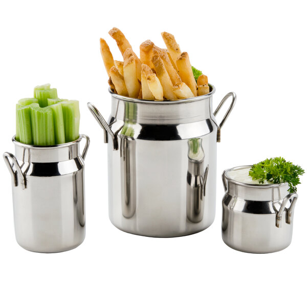 American Metalcraft MICH10 10 oz. Stainless Steel Milk Can Creamer