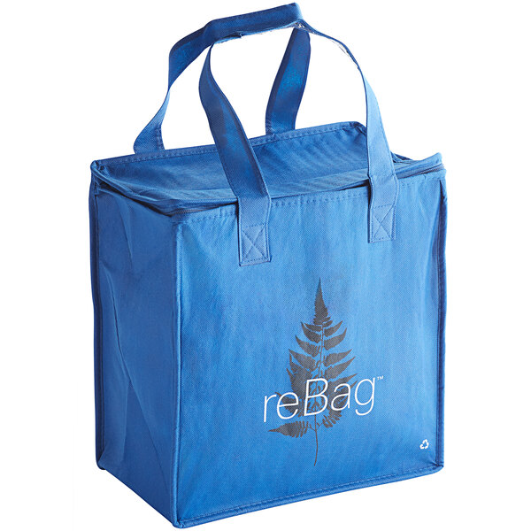 ReBag Reusable Blue Thermal Customizable Grocery Shopping Bag - 25/Case
