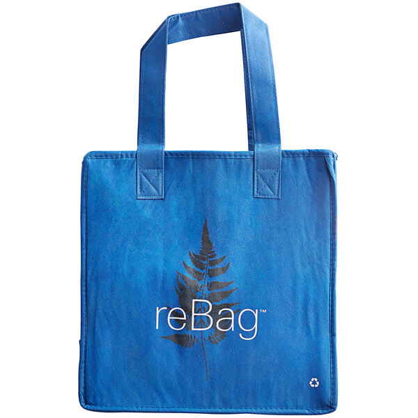 ReBag Reusable Blue Thermal Customizable Grocery Shopping Bag - 25/Case