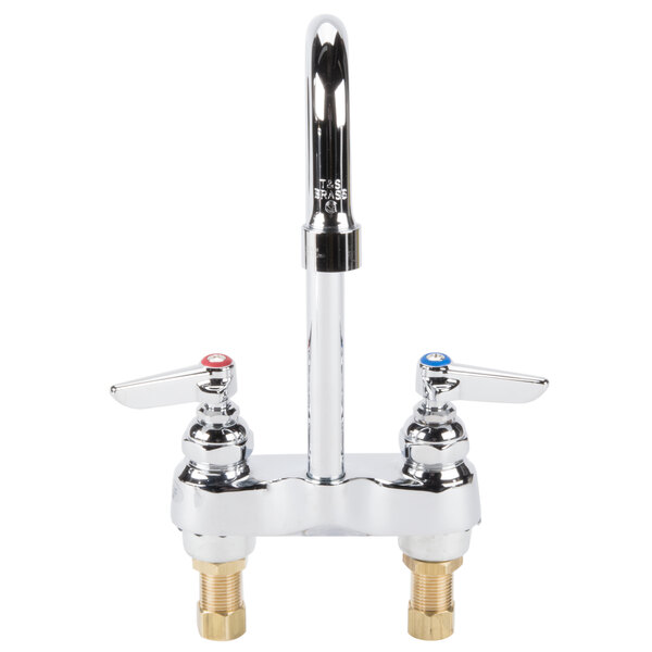 T&S B-0896 Deck Mounted Medical Faucet with 2 7/8" Gooseneck Spout, 4 ...