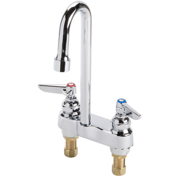 T&S B-0896 Deck Mounted Medical Faucet with 2 7/8" Gooseneck Spout, 4 ...