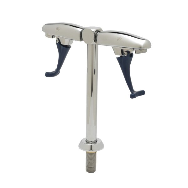T&S B-1215-12 Deck Mount Push Back Double Glass Filler with 12 ...