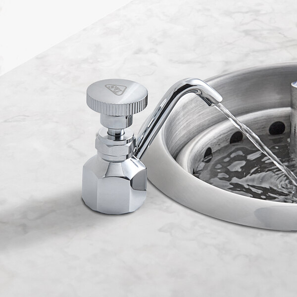 T&S B-2282-F03 0.25 GPM Flow Control Dipper Well Faucet with Flow Tower