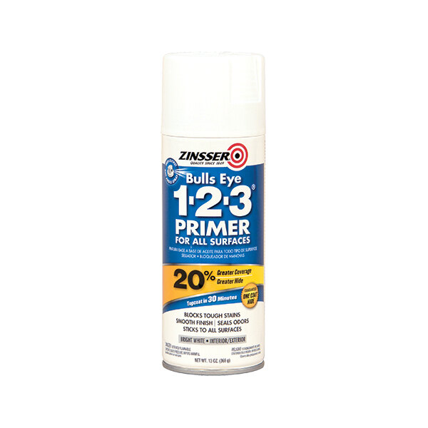 Zinsser Bulls Eye 1-2-3 13 oz. White Water-Base All-Surface Primer ...
