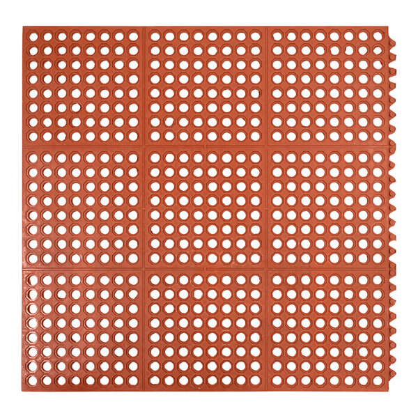 Cactus Mat 2523-R VIP Prima 3' x 3' Red Connectable Grease-Resistant ...