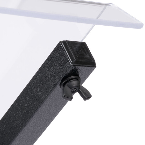 Carlisle 922403 24 1/4" x 12 1/2" Black Adjustable Single Sneeze Guard