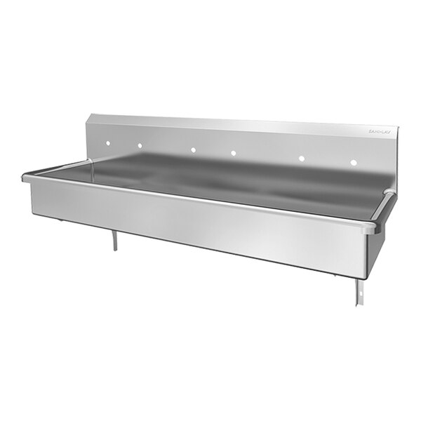 Sani-Lav 56W8 60" x 20" Wall-Mount Multi-Station Sink for 3 Faucets ...
