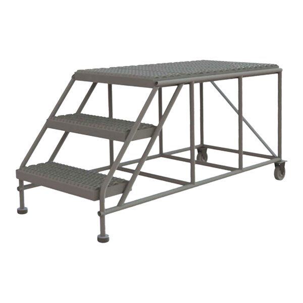 Tri-Arc 24" x 47" 3-Step Steel Mobile Work Platform WLWP032448 - 800 lb ...