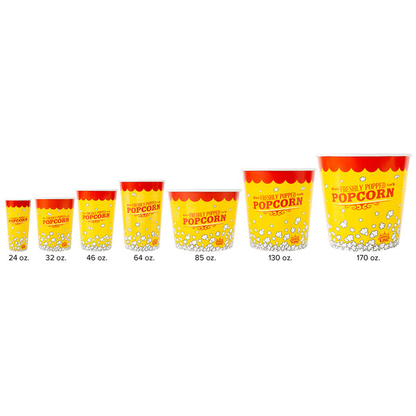 Carnival King 170 oz. Popcorn Bucket - 25/Pack
