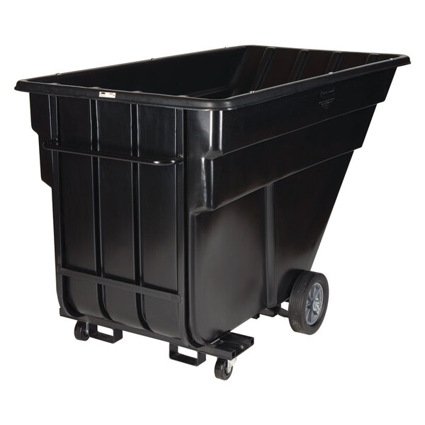 Rubbermaid FG102542BLA Black 1.5 Cubic Yard Forkliftable Tilt Truck ...