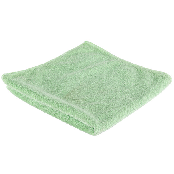Unger MB400 SmartColor MicroWipe 16" x 16" Green Medium-Duty Microfiber ...