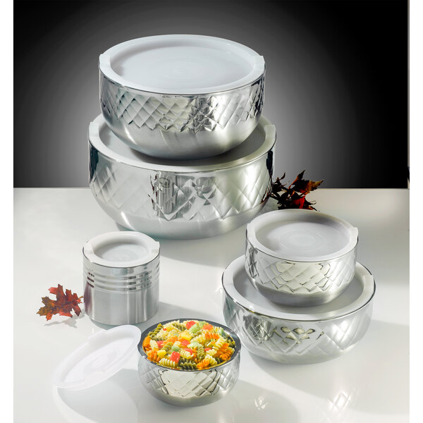 Bon Chef 9317DI Diamond Collection Cold Wave 0.75 Qt. Triple Wall Bowl ...