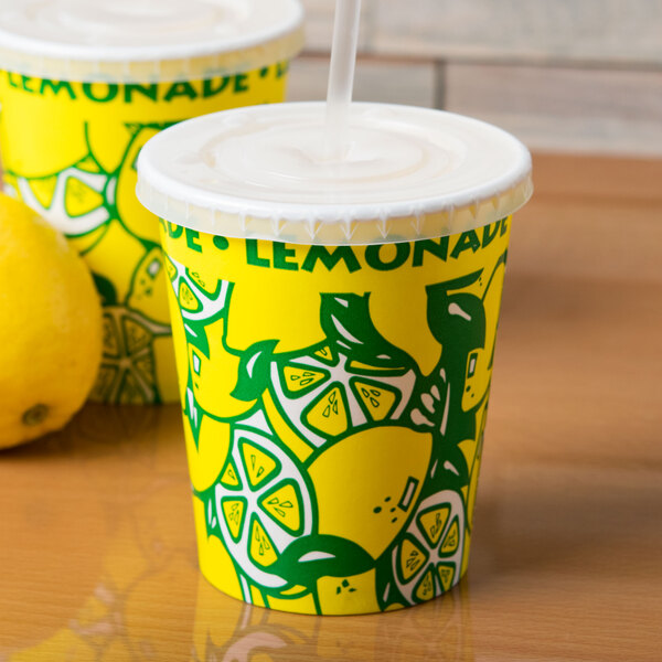 16 oz. Squat Paper Lemonade Cup - 1000/Case