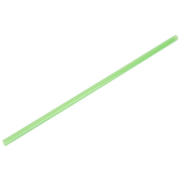 10" Green Unwrapped Straw - 500/Pack
