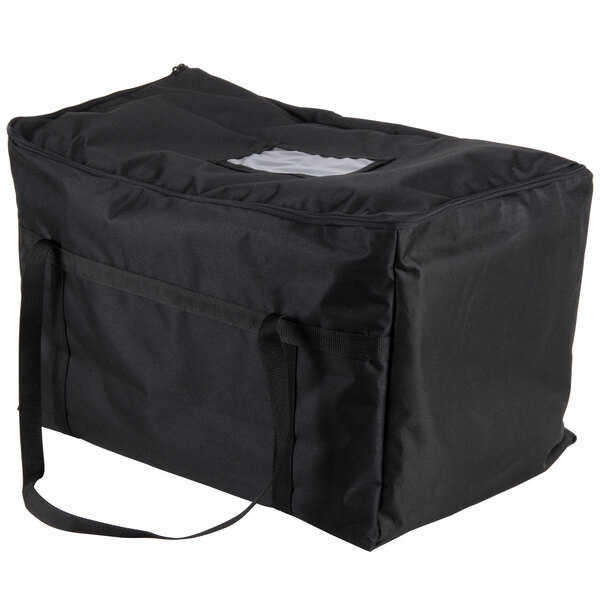 Intedge Insulated Food Carrier, Black Nylon, 22" x 12" x 12"