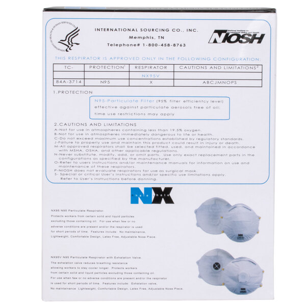 N95 Respirator Masks (w/ Valve, 10/box)