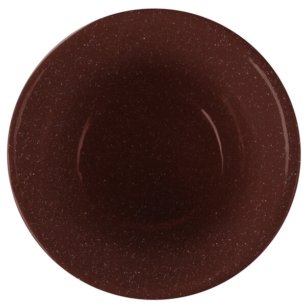 Tablecraft CW1453MAS 16 oz. Maroon Speckle Cast Aluminum Condiment Bowl