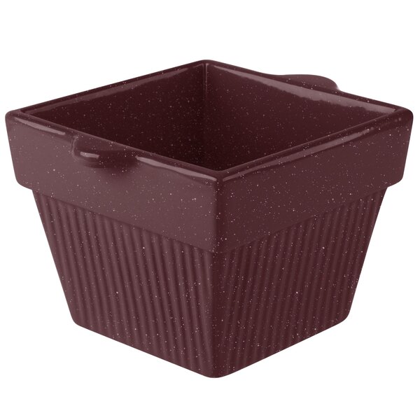 Tablecraft CW1460MAS 1.5 Qt. Maroon Speckle Cast Aluminum Square ...