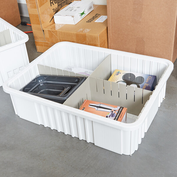 Short Metro MDS93060N Gray Tote Box Divider - 15 1/2" x 5 1/2"