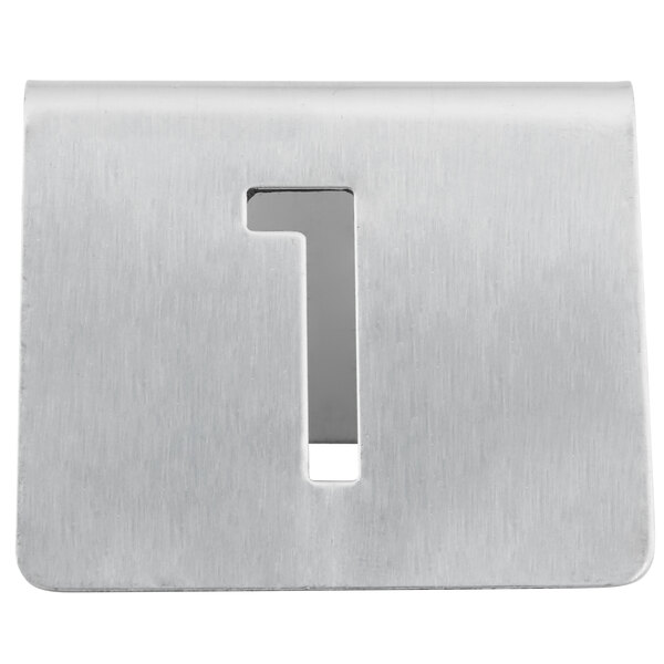 Tablecraft TC150 2 1/2" Stainless Steel Cut-Out Number Table Tents - 1 ...