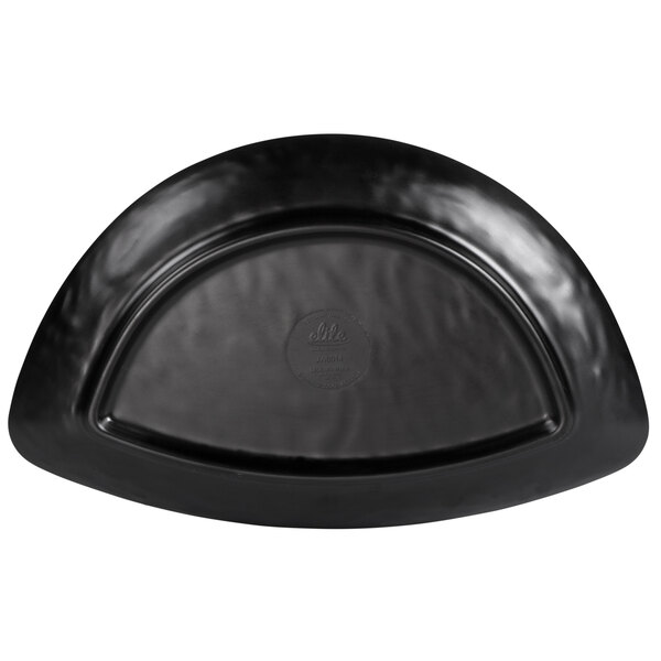 Elite Global Solutions JW6014 Ore 9 3/4" x 6 1/4" Black Half-Moon Tray ...