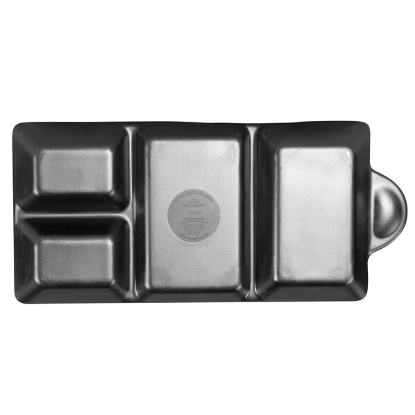 Elite Global Solutions JWT4C Ore 8 3/4" x 4 3/8" Black Four-Compartment ...