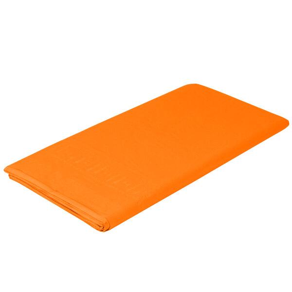Creative Converting 710237 54" x 108" Sunkissed Orange Tissue / Poly ...