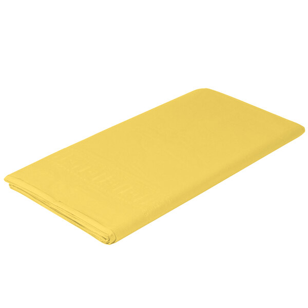 Creative Converting 710228 108" x 54" Mimosa Yellow Tissue / Poly Table ...