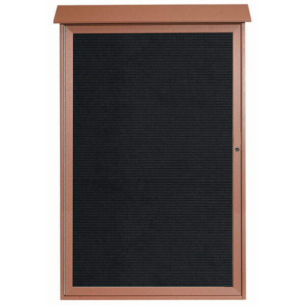 Aarco PLD5438L-5 54" x 38" Cedar Outdoor Locking Plastic Lumber Message ...