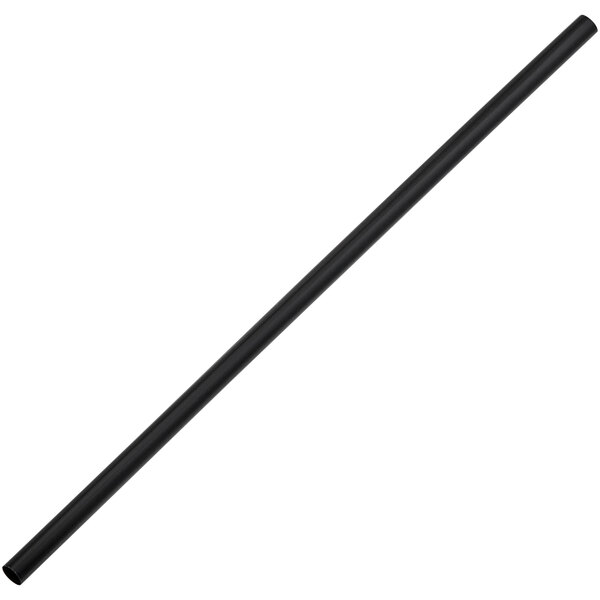 Choice 7 3/4" Jumbo Black Unwrapped Straw - 5000/Case