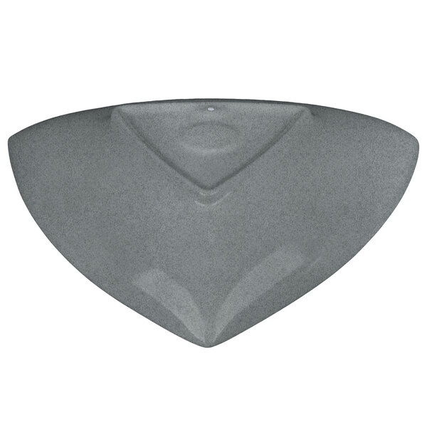 Tablecraft CW11006GR 11" Granite Cast Aluminum Triangle Display Bowl