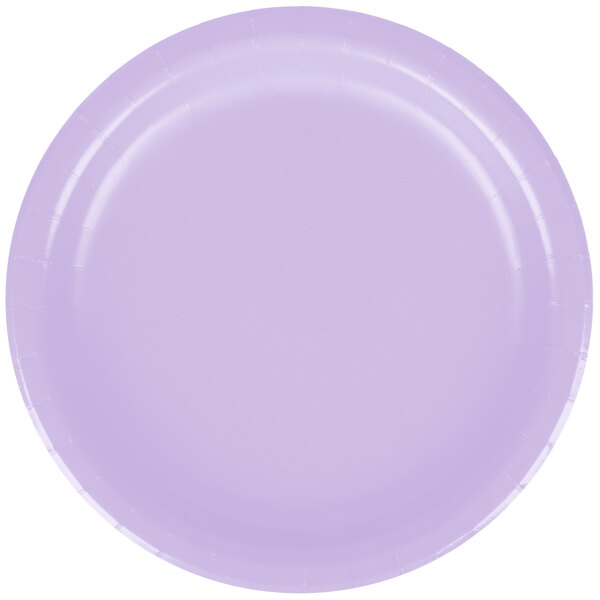 Creative Converting 79193B 7" Luscious Lavender Purple Paper Plate ...