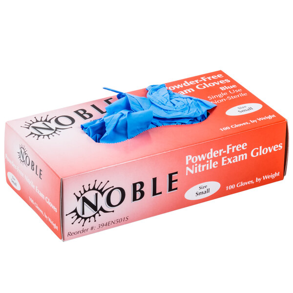 Noble Products Nitrile 4 Mil Thick Powder-Free Textured Gloves - Small ...