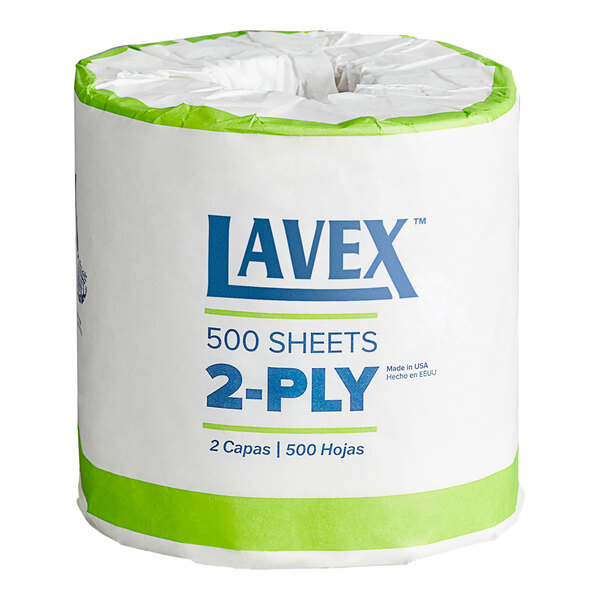 Lavex Individually-Wrapped 2-Ply Standard Toilet Paper, 500 Sheets ...
