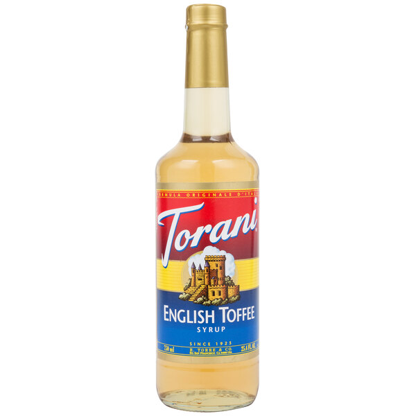 Torani English Toffee Coffee Syrup - 750 mL | WebstaurantStore
