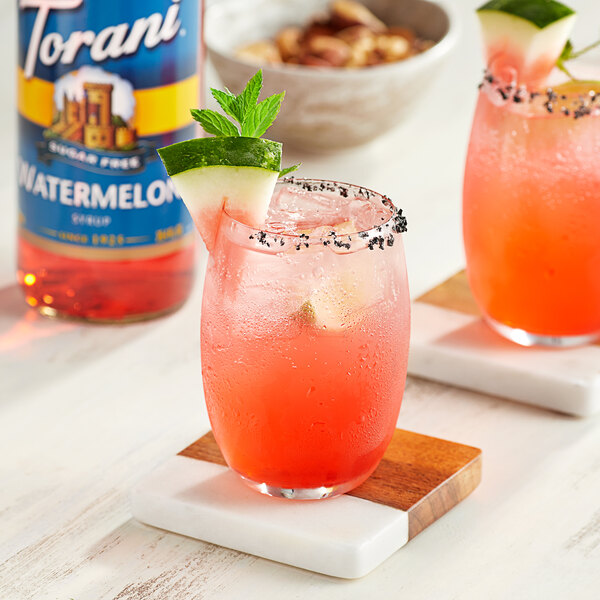 Torani Sugar-Free Watermelon Flavoring / Fruit Syrup 750 mL Glass Bottle