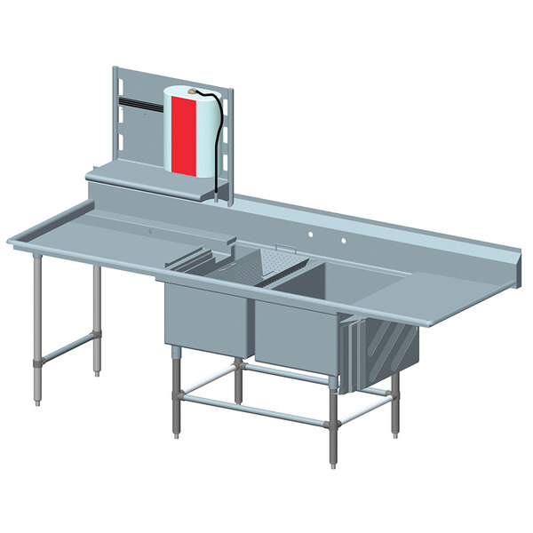 Eagle Group FNP284021848T Two 28" x 20" Bowl Stainless Steel Spec ...