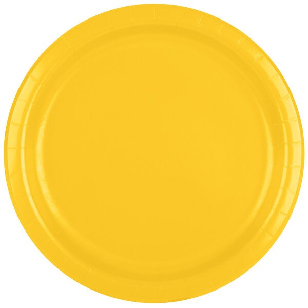 Creative Converting 471021B 9" School Bus Yellow Paper Plate - 240/Case