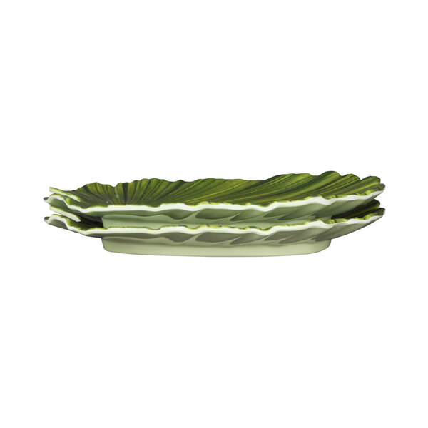 Elite Global Solutions D873PL Tropicana Design Green 8" x 7 3/4" Palm ...
