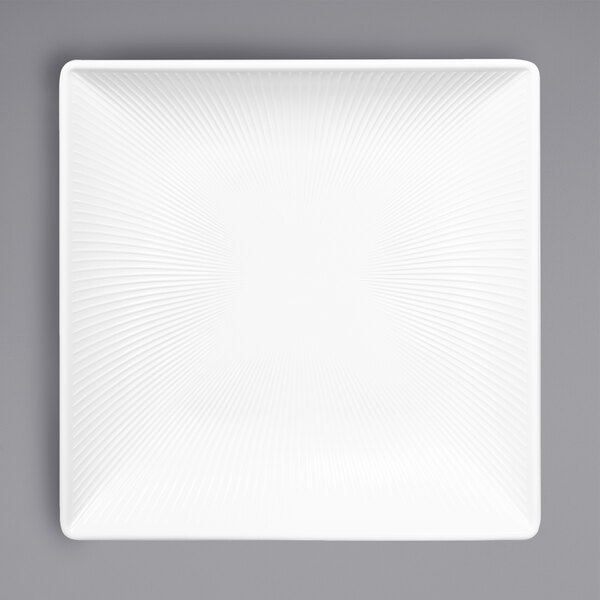 Elite Global Solutions M11SQT Sunburst White 11" Square Melamine Tray
