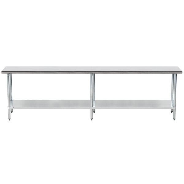 Advance Tabco GLG-3010 30" x 120" 14 Gauge Stainless Steel Work Table ...