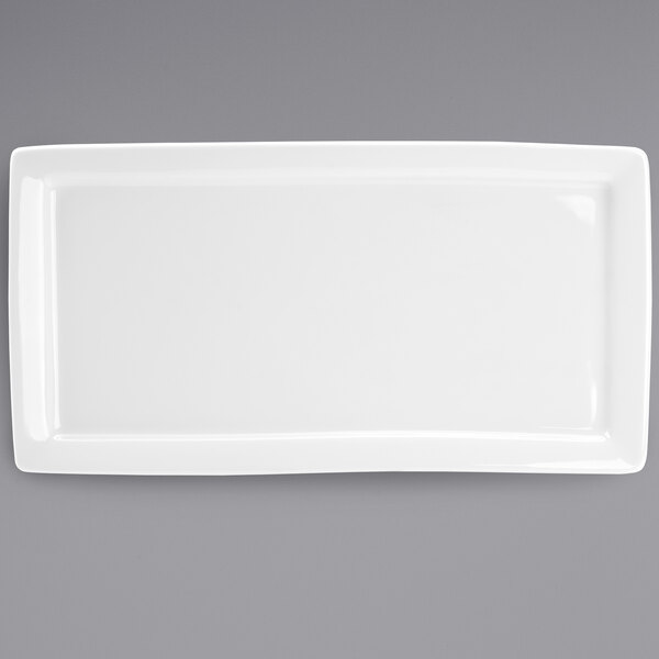 Tuxton GSP-552 TuxTrendz Santorini 15 1/2" x 8" Bright White ...
