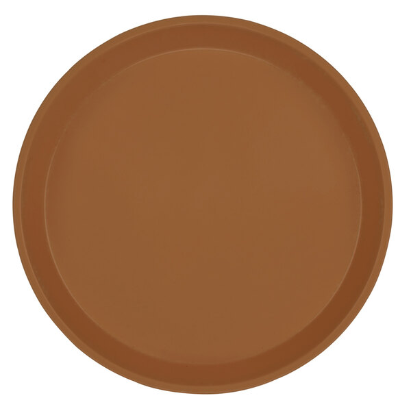 Cambro 1100508 11" Round Suede Brown Customizable Fiberglass Camtray ...