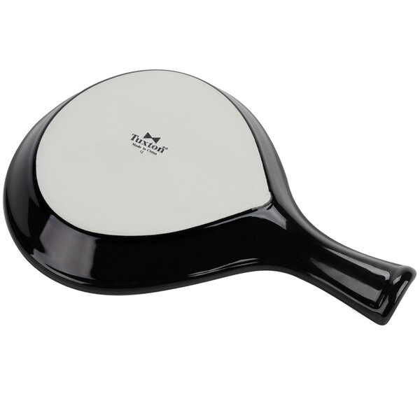 Tuxton BBP-100 Black 12 oz. China Fry Pan Server - 12/Case